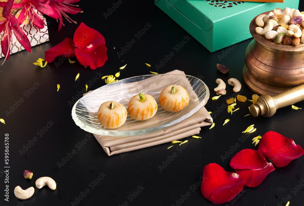 Kaju katli, also known as kaju barfi, is an Indian dessert similar to a ...