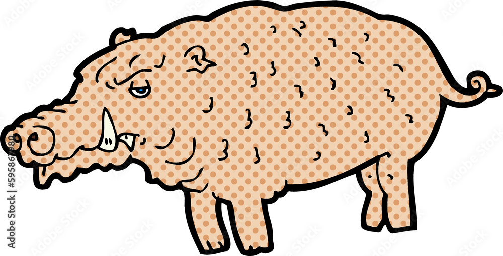cartoon hog Stock Illustration | Adobe Stock