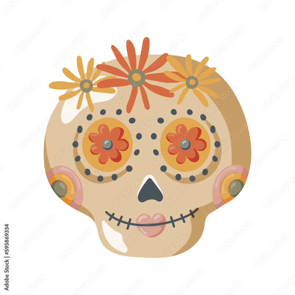 sugar skull. Mexican Dia de los Muertos (Day of the Dead) sugar skull ...