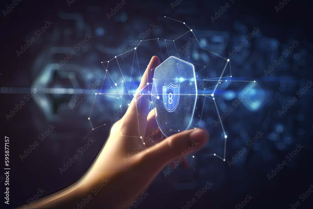 Enhancing Cybersecurity with AI: A Touch on Holographic Security. Stock ...