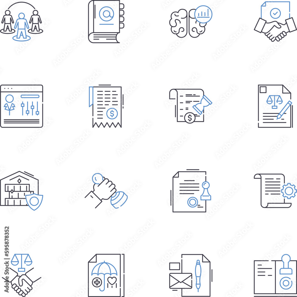 IT department line icons collection. Technology, Software, Nerk ...