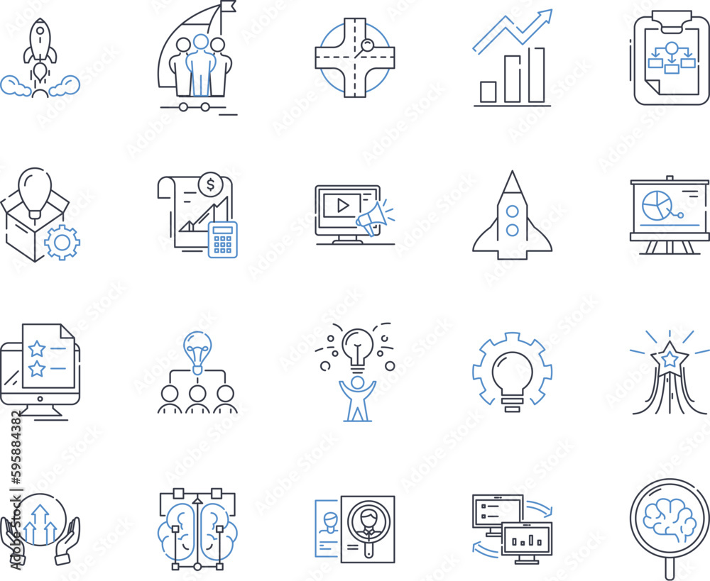 Sketching and outlining line icons collection. Doodle, Draft ...