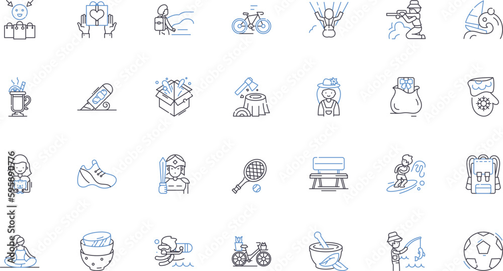 Gestalt therapy line icons collection. Wholeness, Integration ...