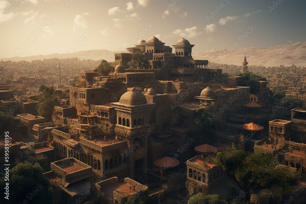 Illustration of Babylon, the capital of ancient Babylonia, ruled by ...