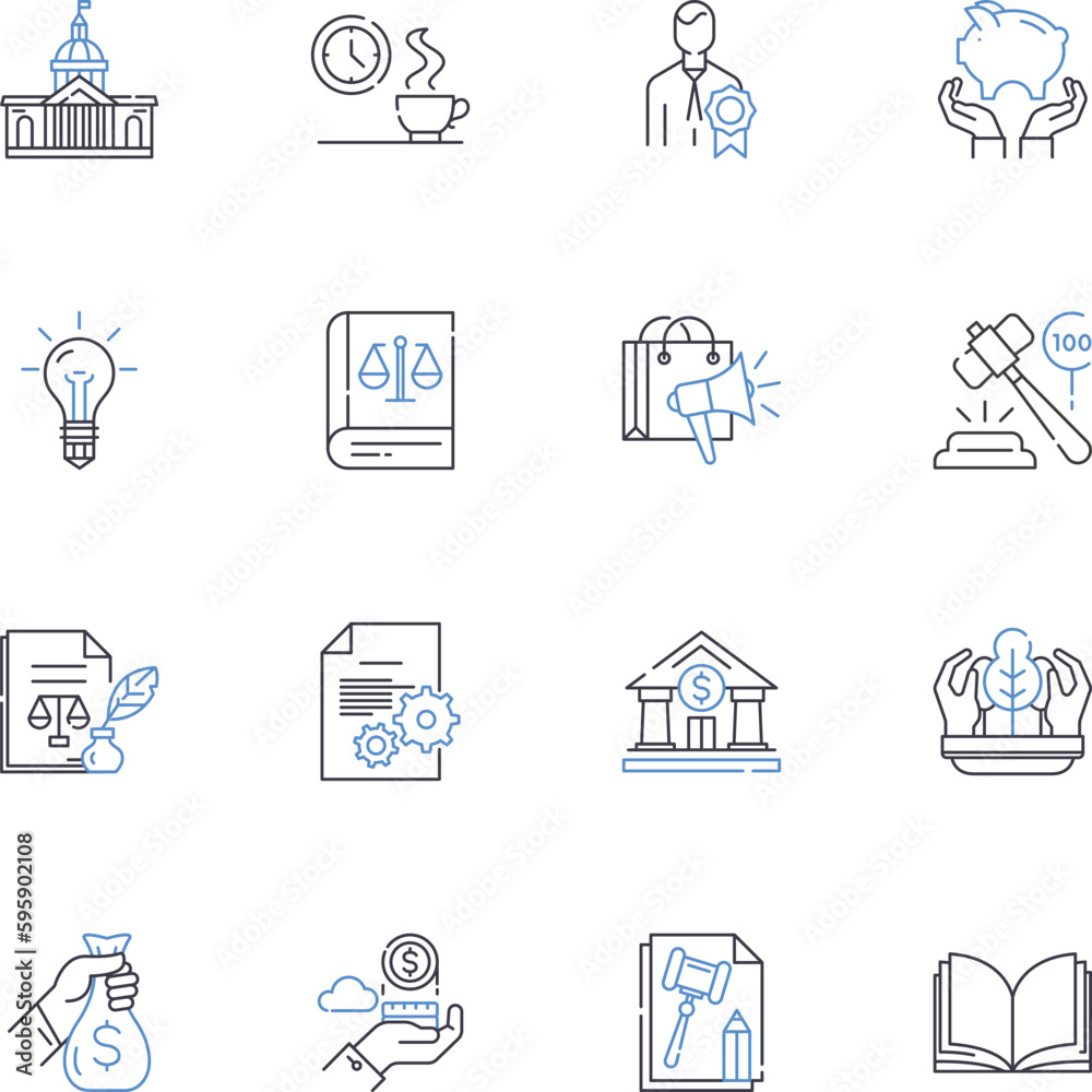 Personal autonomy line icons collection. Independence, Freedom, Self ...