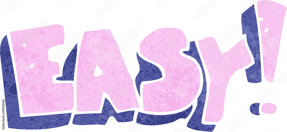 cartoon easy sign Stock Illustration | Adobe Stock