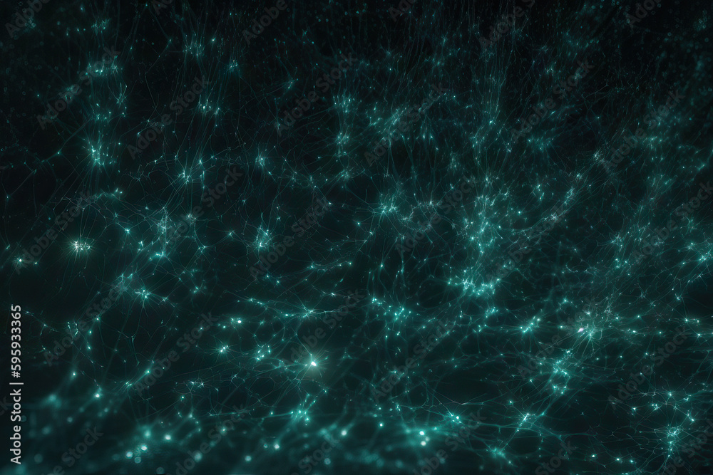 Generative AI illustration of abstract background with illuminated ...
