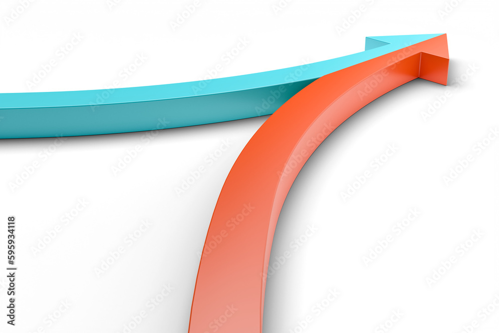 Two arrows merging into one. Concept: Together strong. Isolated on ... Two arrows merging into one. Concept: Together strong. Isolated on ...
