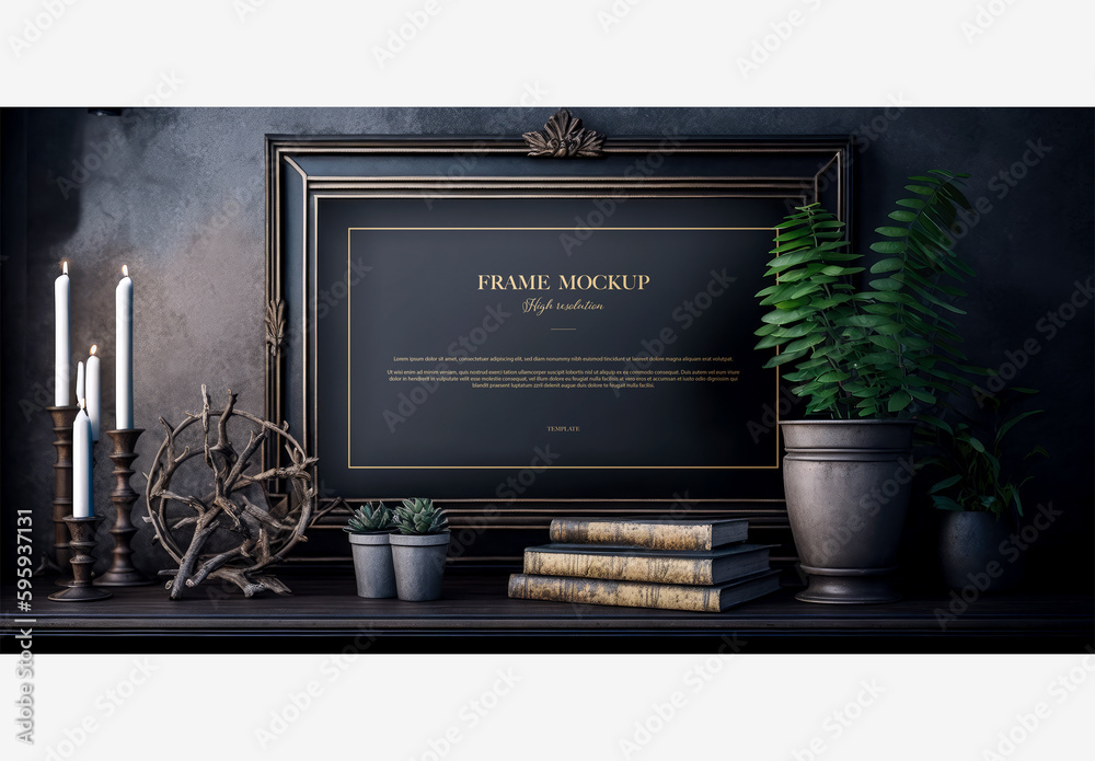 Charming Shelf Decor With Candle, Books, Picture Frame, Plant, And ...