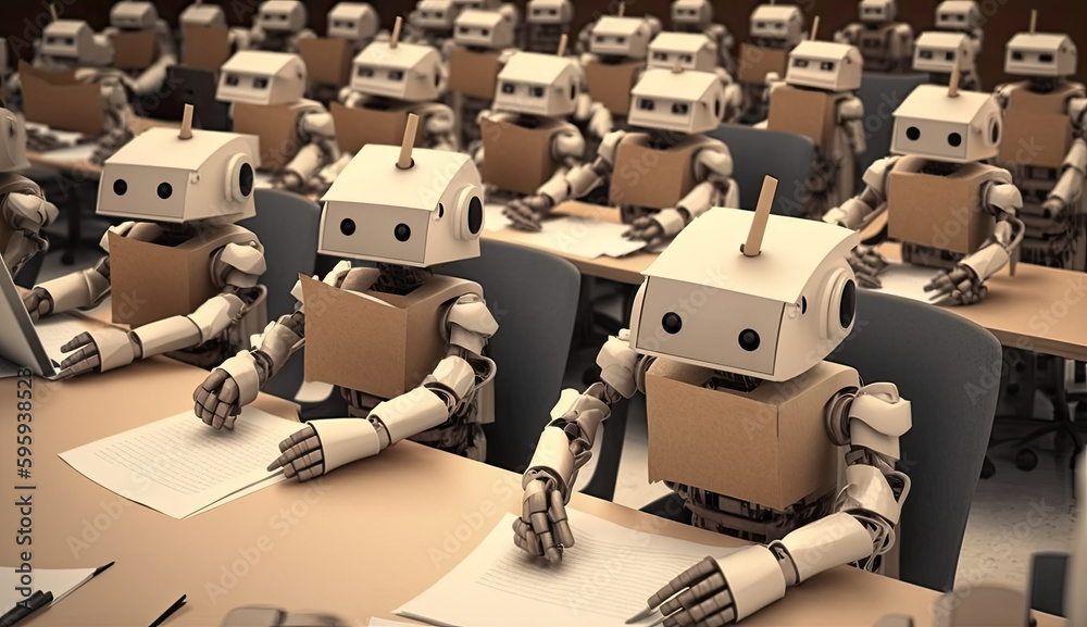 Photo & Art Print Students cheating with AI, AI-assisted cheating ... Photo & Art Print Students cheating with AI, AI-assisted cheating ...