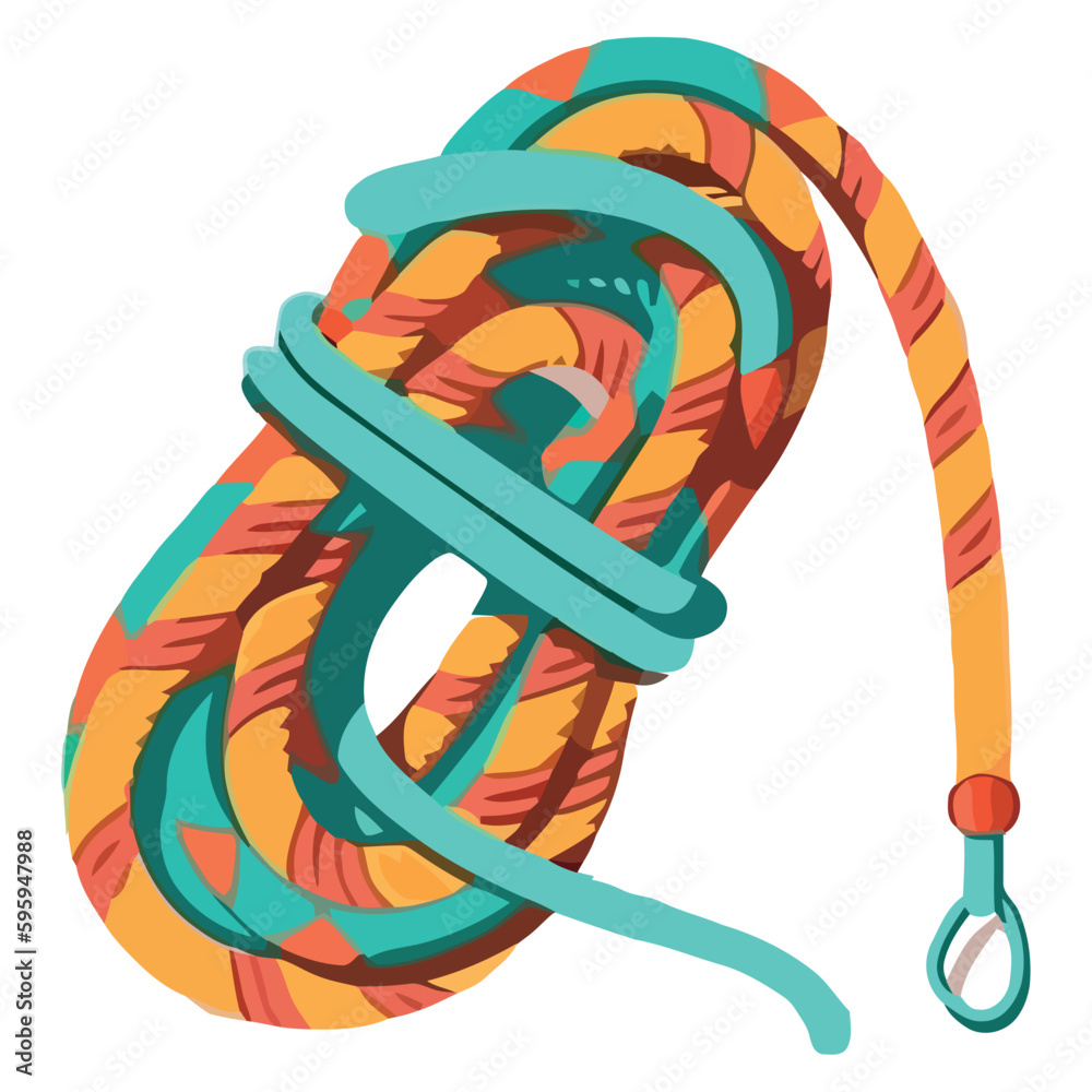 tied knot in rope Stock Vector | Adobe Stock