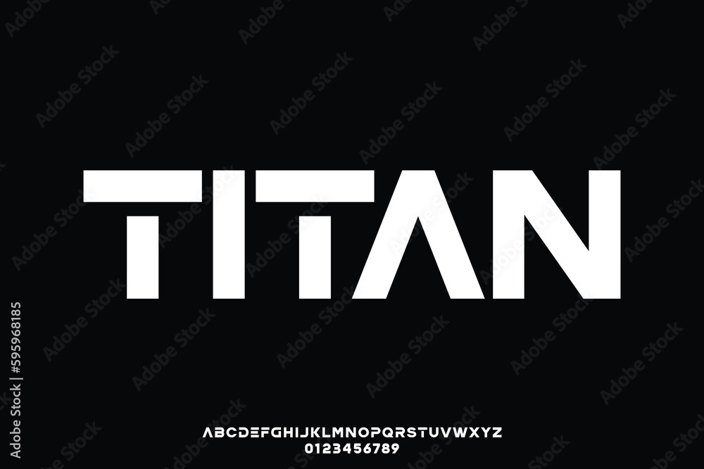 Strong bold sans serif display font vector illustration Stock Vector ...