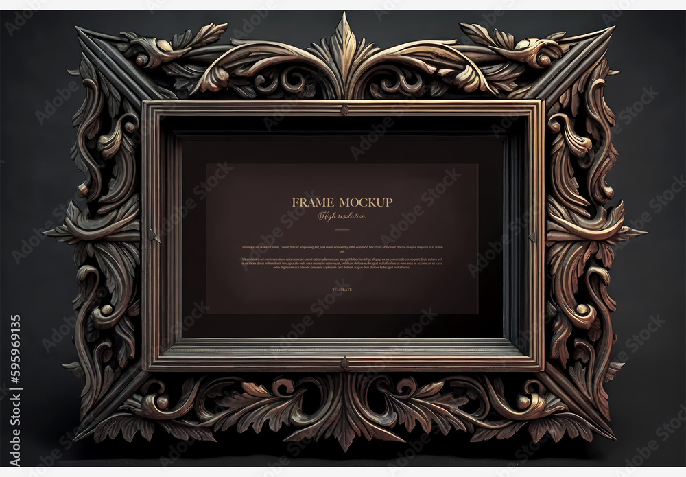 Enhance Your Design With A Stylish Black Decorative Frame For Images ...