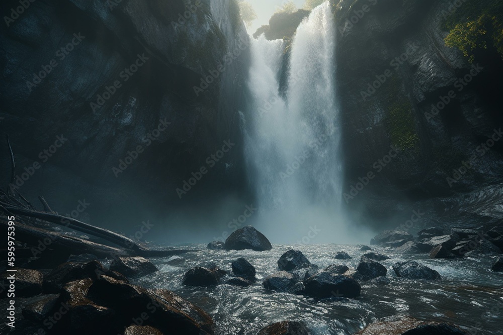 Experience the beauty of a hyper-detailed waterfall in Unreal Engine 5 ...