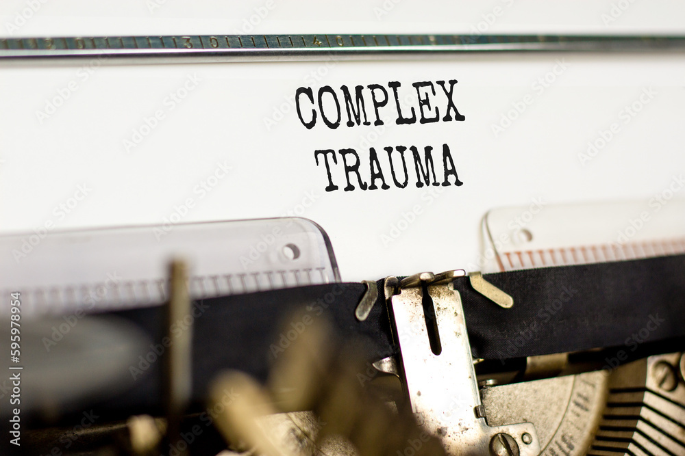 Complex trauma symbol. Concept words Complex trauma typed on white ...