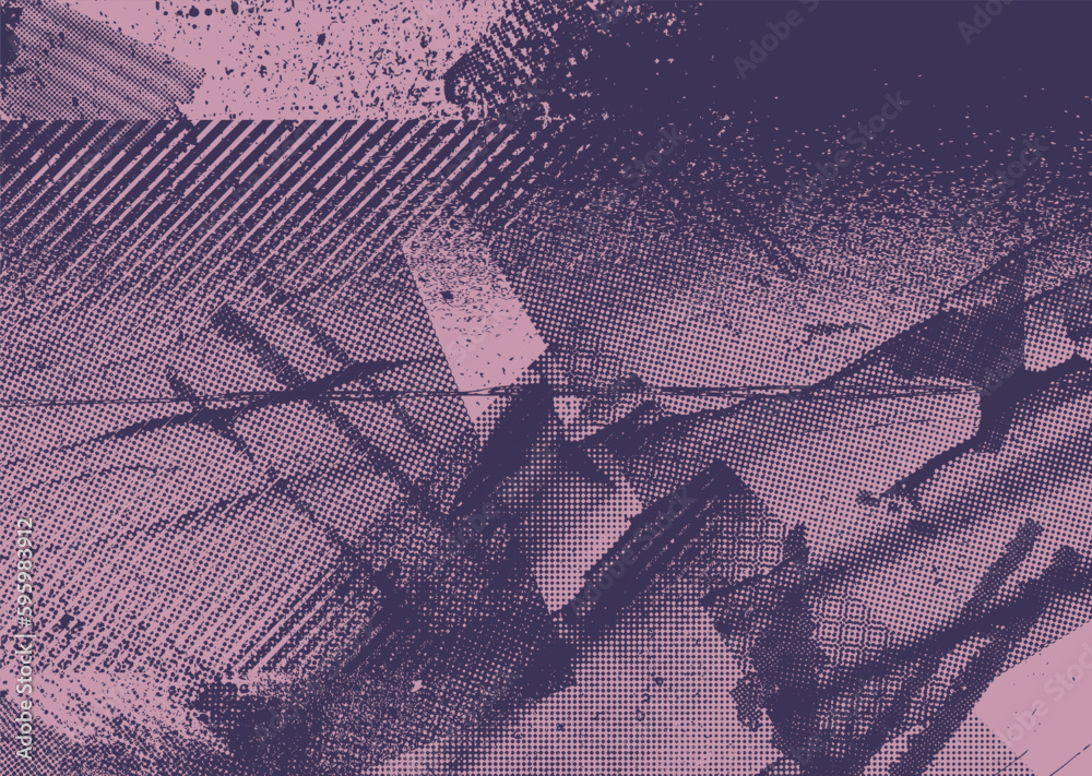 Aesthetic dotted design element. Duo tone poster . Modern art .Abstract ...