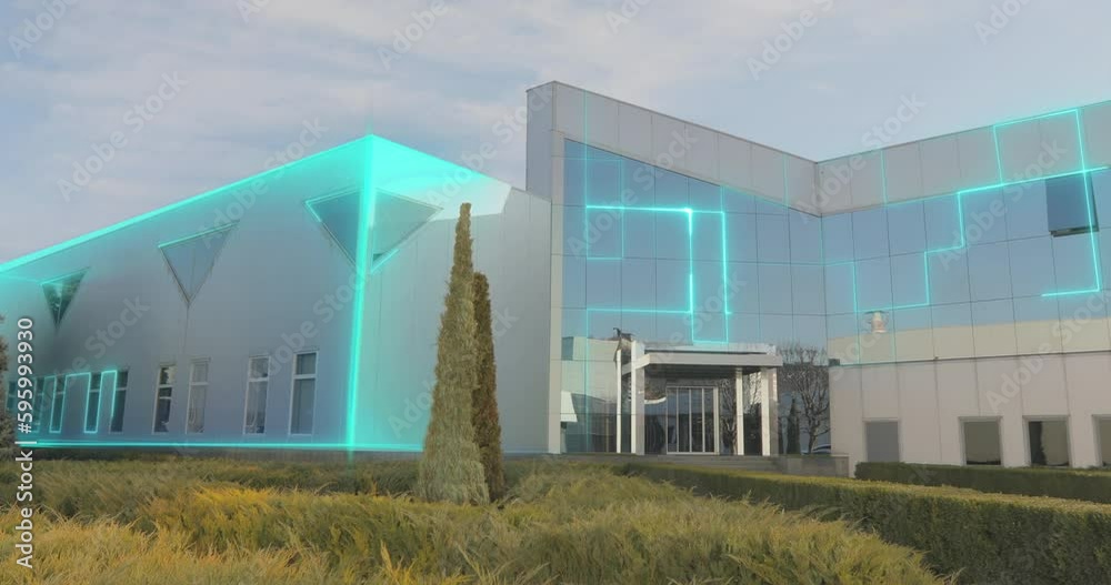 The concept of a modern factory building. Modern factory building ...