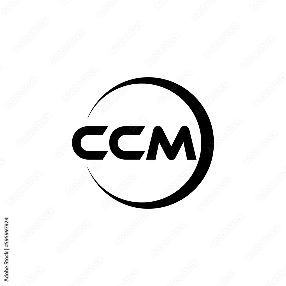 CCM letter logo design with white background in illustrator, cube logo ...