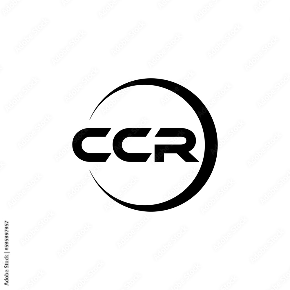 CCR letter logo design with white background in illustrator, cube logo ...