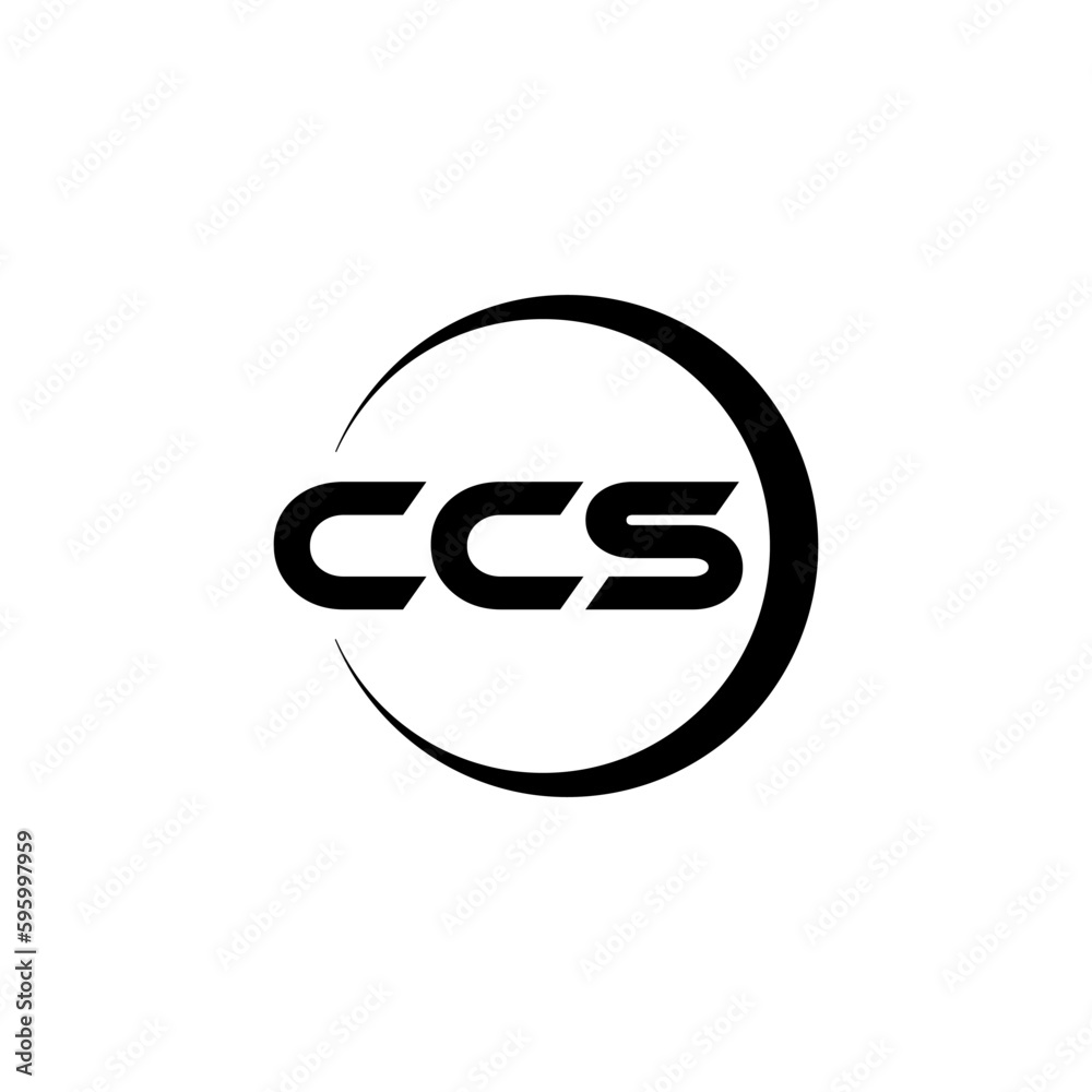 CCS letter logo design with white background in illustrator, cube logo ...