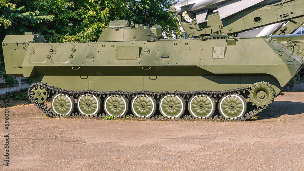 Soviet tracked command armored personnel carrier. Combat tracked ...