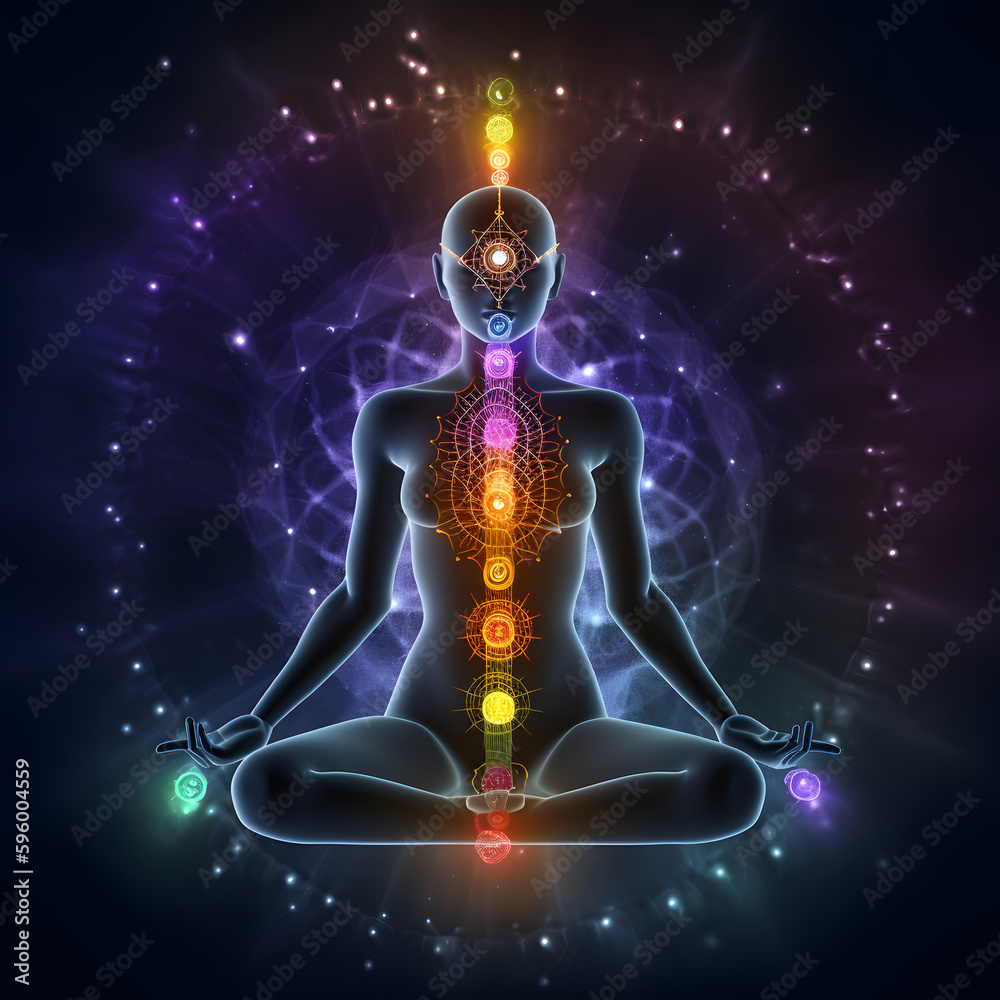 An Artistic Representation of the Chakras in the Body - A Beautifully ...