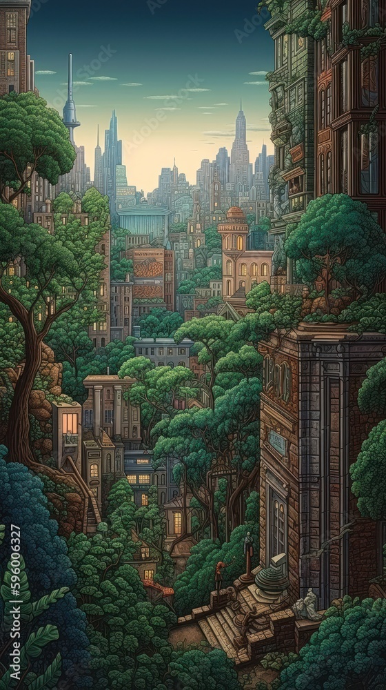 manhattan skyline nick weed elain city lot tall buildings background ...