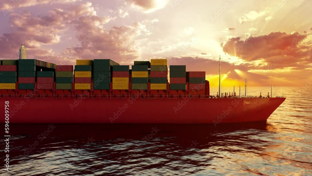 Transportation worldwide by ship, plane, train and truck. Concept of ...