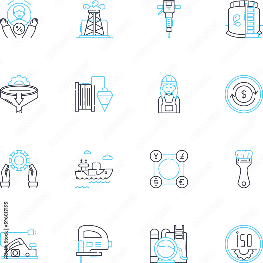 Business intelligence linear icons set. Insights, Analytics, Reporting ...