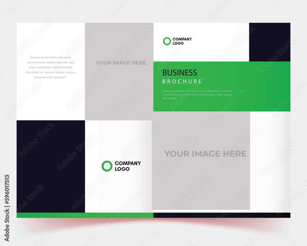 green color template layout design for company profile, book, book ...