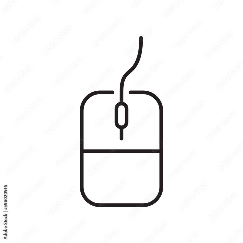 PC mouse vector icon. Mouse flat sign design. Computer mouse symbol ...