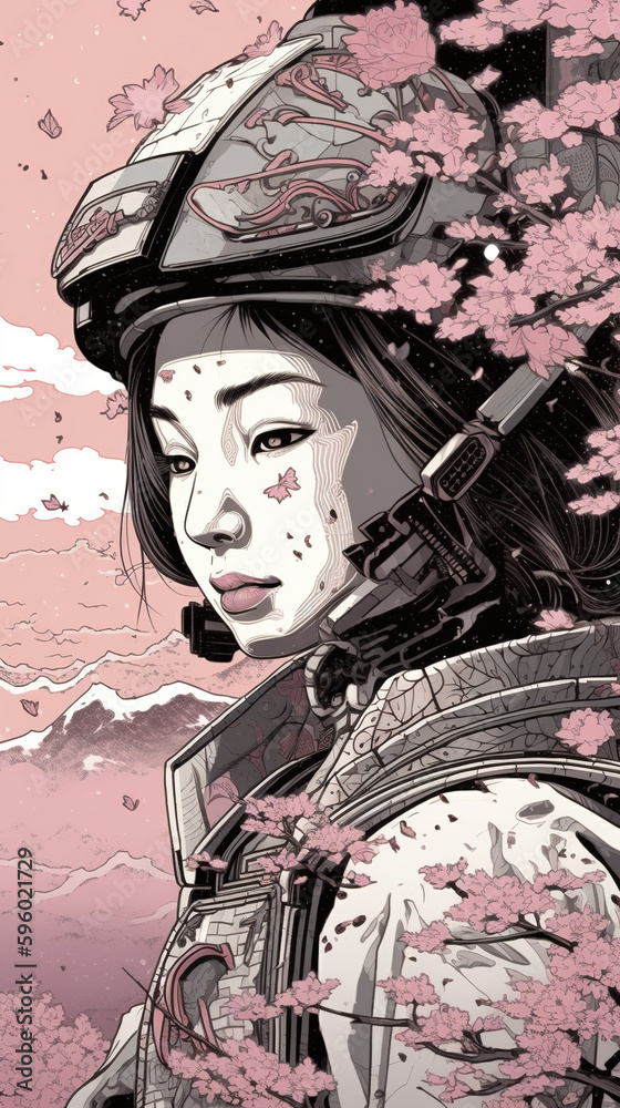 Female Cyborg, Robot, Android, Pilot art poster, inspired by AI ...