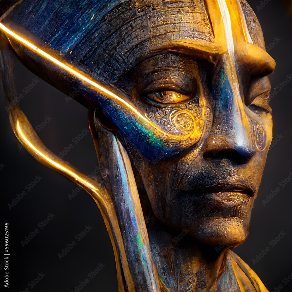 portrait Opal sculpture depicting Thoth the Atlantean aka Tahuti ...