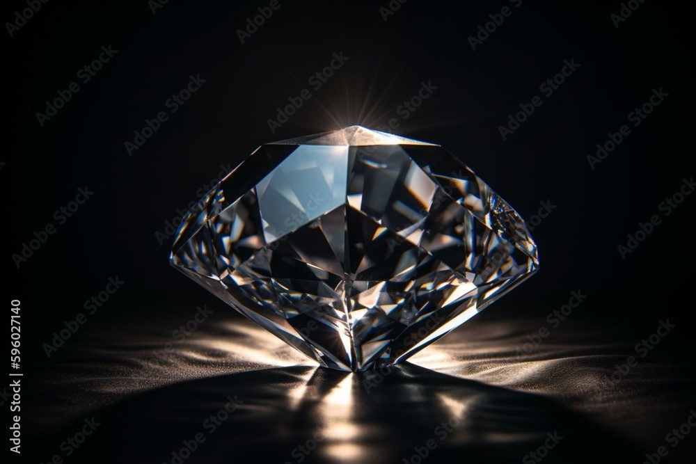 World-famous diamonds with names on a black background. Generative AI ...