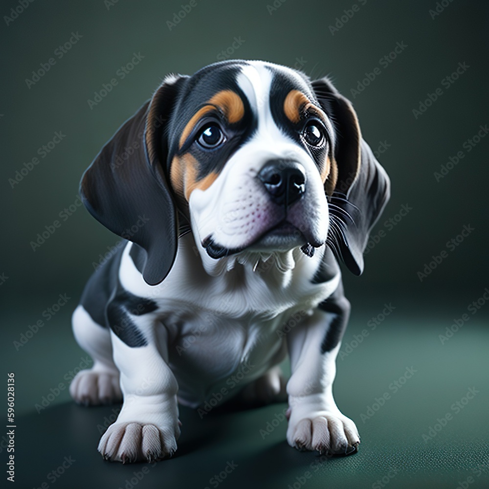 El pequeño Beagle es una raza de perro con un cuerpo compacto y ...