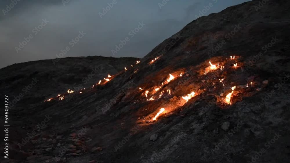 Vidéo Stock Tashkooh firing mountain is an attraction in Iran where ...