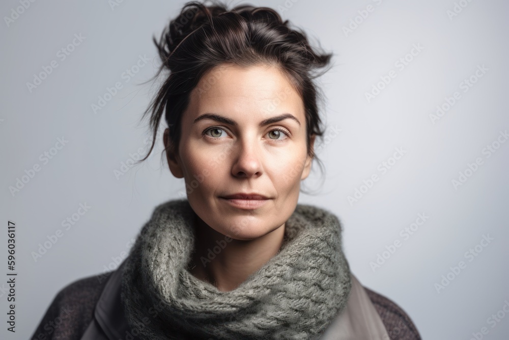 Lifestyle portrait photography of a pleased woman in her 30s wearing a ...