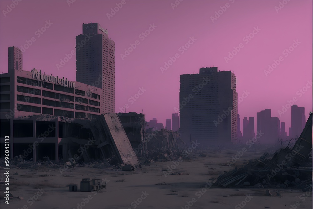 dystopia wallpaper pastel colors hyperreal cinematic full hd 4k Stock ...