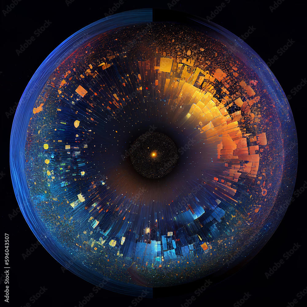 "Experience the vastness of data analytics with our AI-generated artwork, The Data Universe. A ...