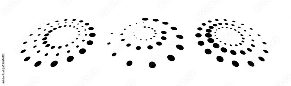 Speed lines circle frames. Round swirl and curves movement spiral ...