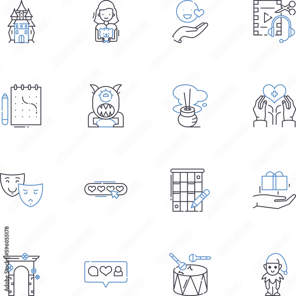 Proficiency skills line icons collection. Fluency, Expertise, Mastery ...