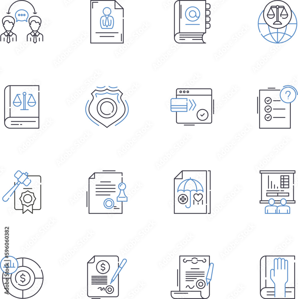 Aviation management line icons collection. Aviation, Management ...