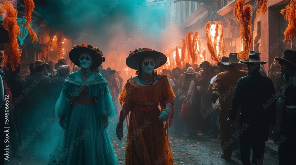 Day of the Dead skulls. Dia de los Muertos. Day of the Dead and Mexican ...