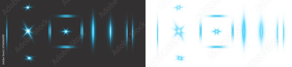 Glow, stars, glow frame, png file. Stock Illustration | Adobe Stock