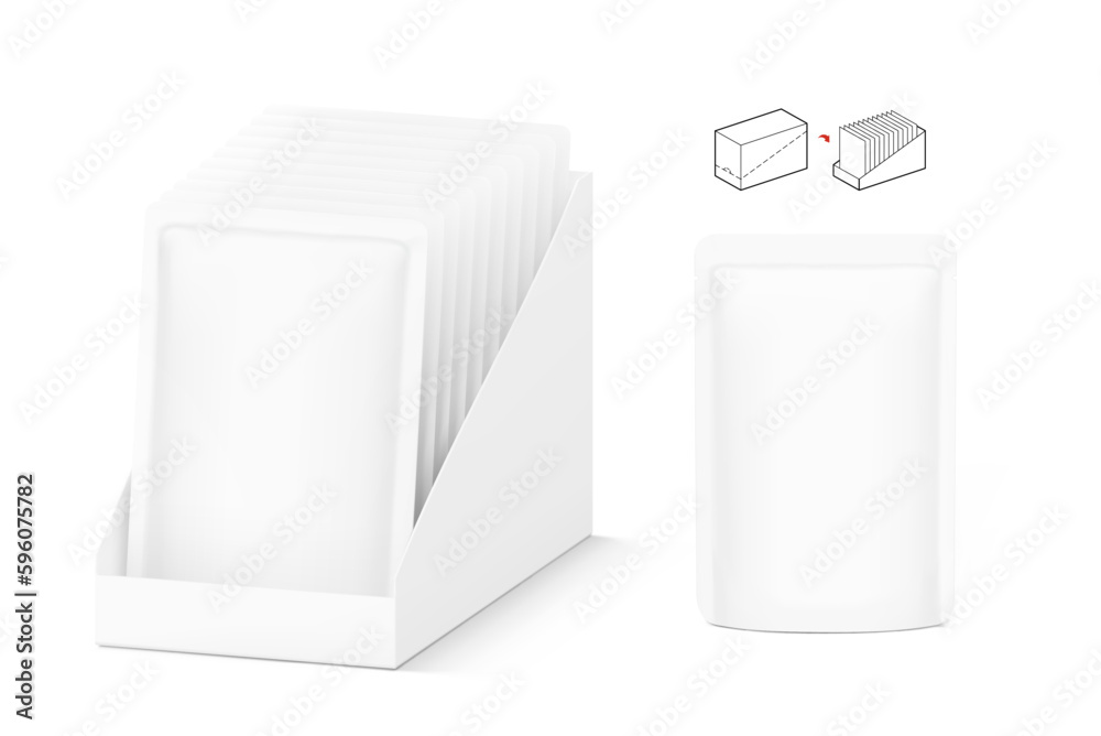 Blank open showbox mockup. Vector illustration isolated on white ...