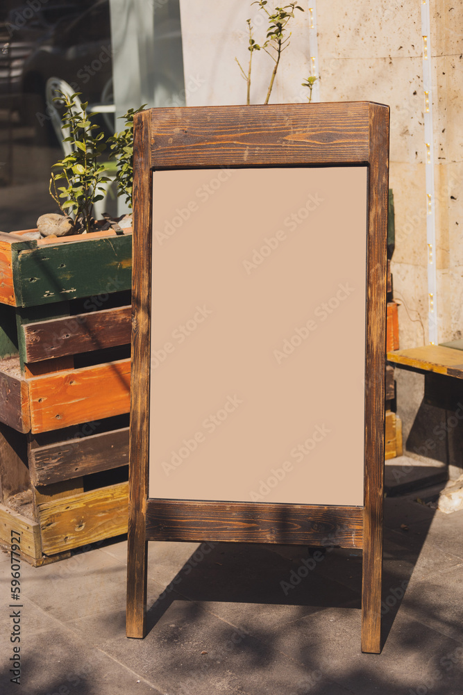 Chalkboard menu sign mockup - Copy space menu blank blackboard sign ...