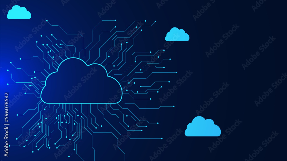 Cloud computing technology, data storage, web server with electronic ...