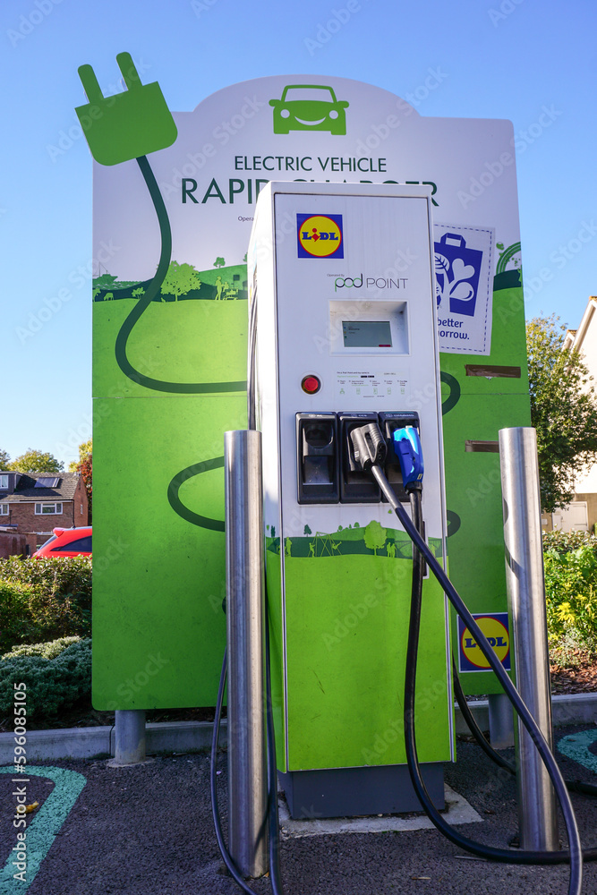 Southampton England - 18 October 2022 - An Electric Vehicle rapid ...
