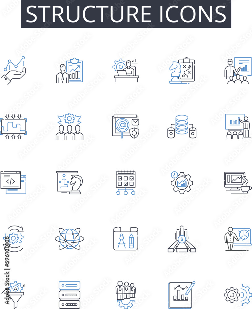 Structure icons line icons collection. Design Elements, Navigation ...