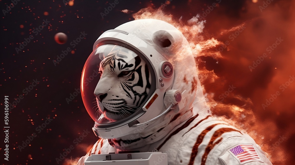 tiger space Stock Illustration | Adobe Stock
